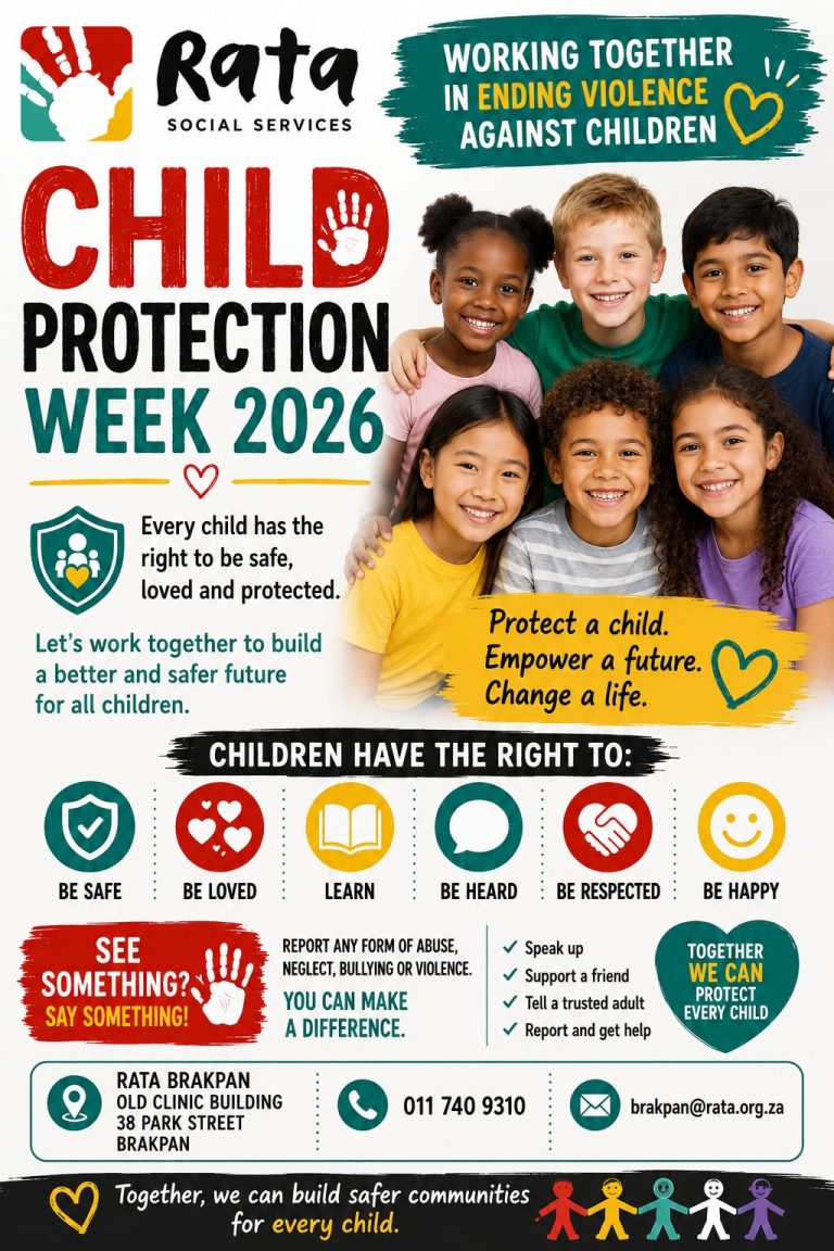 Child Protection Week: 29 May – 5 June 2026 - Rata Social Services NPC